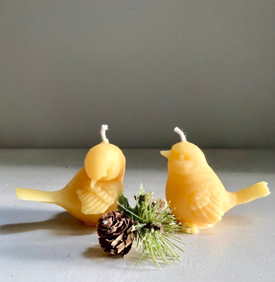 Beewax Bird Candles by Sawdust Siren | Creamery Cottage, LLC